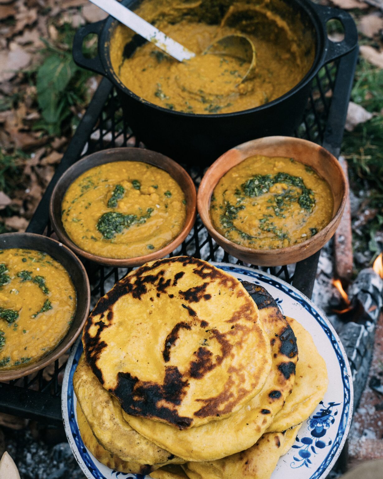 Pumpkin Dhal & Peshwari Naan - Gaz Oakley