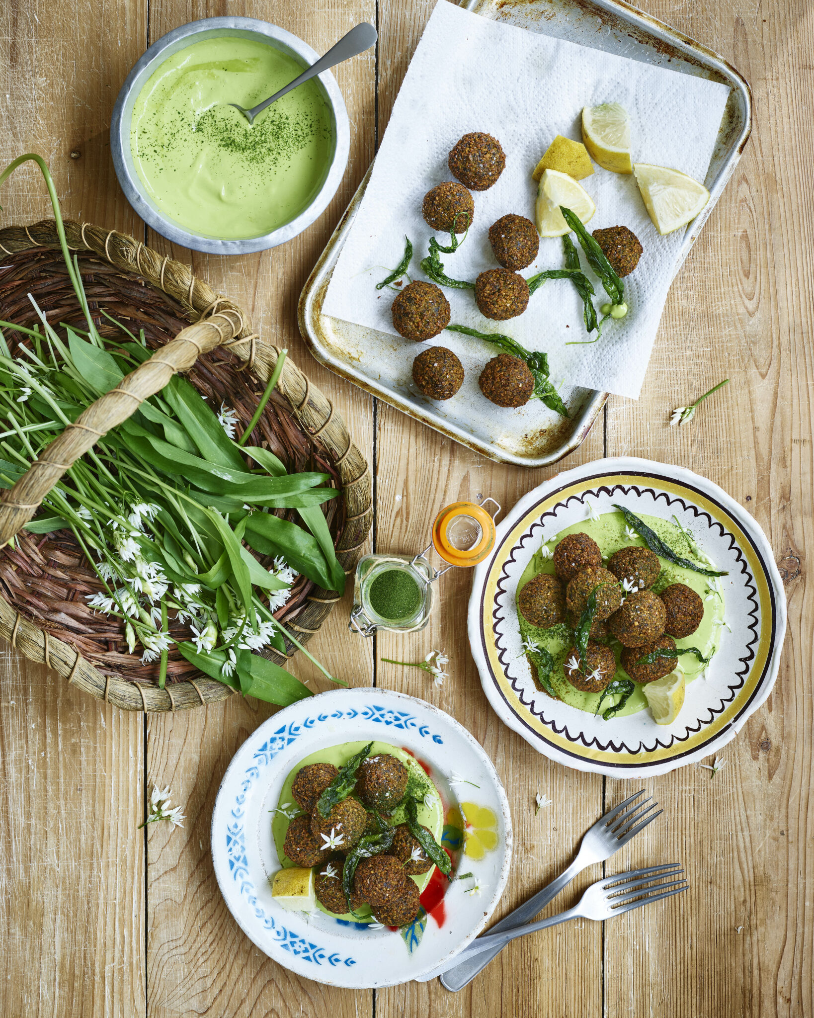 Wild Garlic Falafel - Gaz Oakley